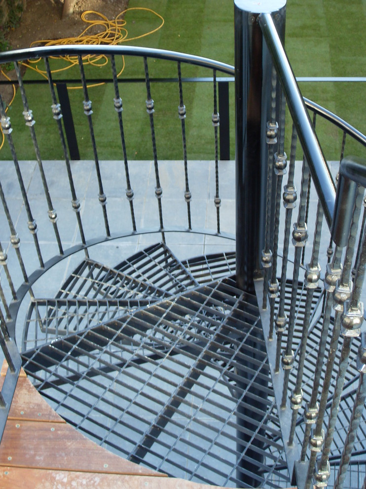 SW6 - Terrace Railings and Spiral Staircase - Traditional - Exterior ...