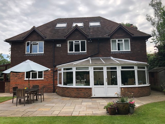 White Wood Effect Slimline uPVC Windows with Square Leading - Modern ...