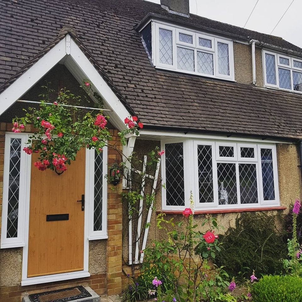 Windows & Front Door Installation - Traditional - House Exterior ...