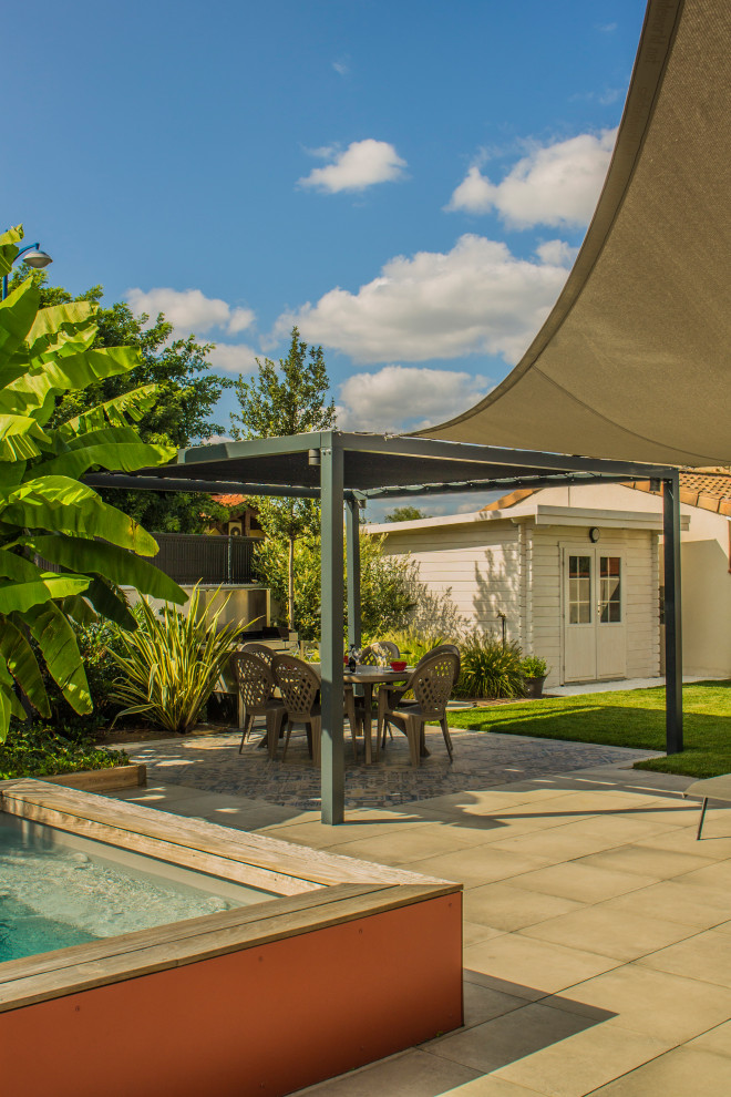 Création d'un jardin exotique avec micro piscine - Tropical - Patio ...