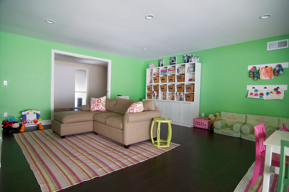 A Playroom Fit for a Trio of Modern Girls - Transitional - Kids ...