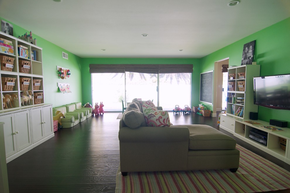A Playroom Fit for a Trio of Modern Girls - Transitional - Kids ...
