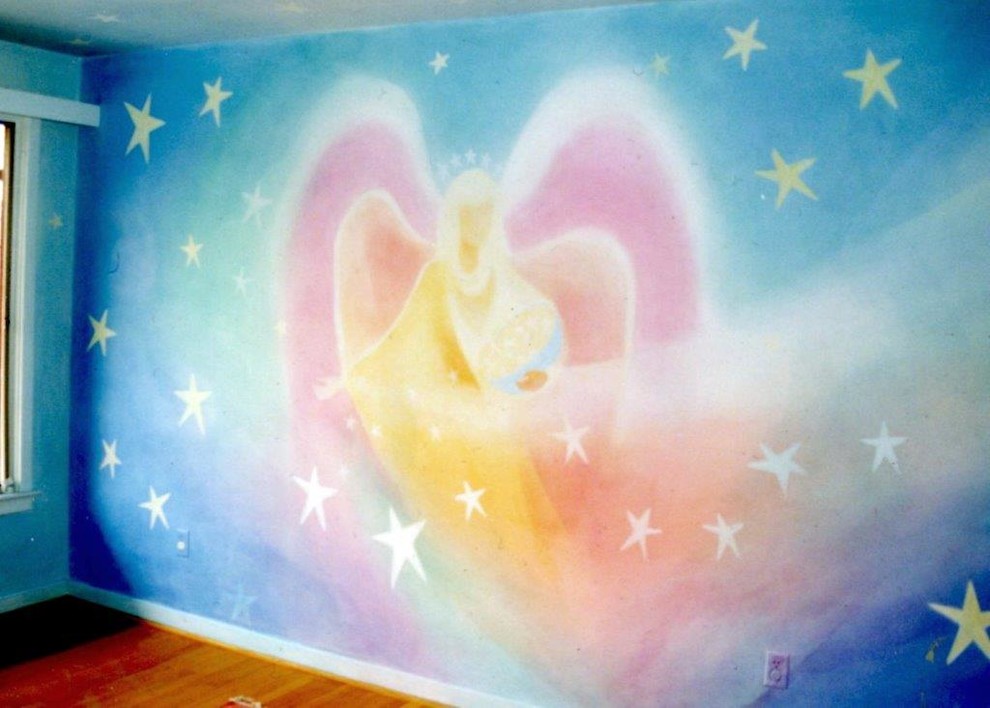 Angel Mural for Child's Room - Contemporary - Kids - Baltimore - by ...