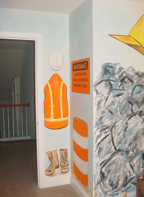 Boy's Room Truck Construction mural - Clásico - Dormitorio infantil ...