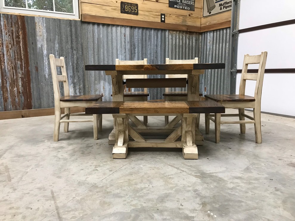 Kids Trestle Style Craft + Dining Table - Farmhouse - Kids - Dallas ...