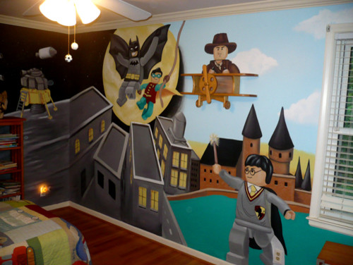 Lego Mural,Kid's room Michigan Pianted by ML Murals - Traditional ...