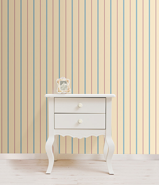 Little Tailor Pinstripe Honey Wallpaper - Kids - Boston - by Brewster ...