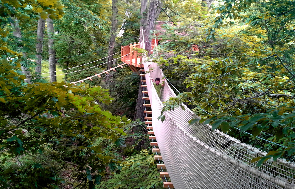 Newtown Square, PA Rope Bridge Treehouse - Traditional - Kids ...