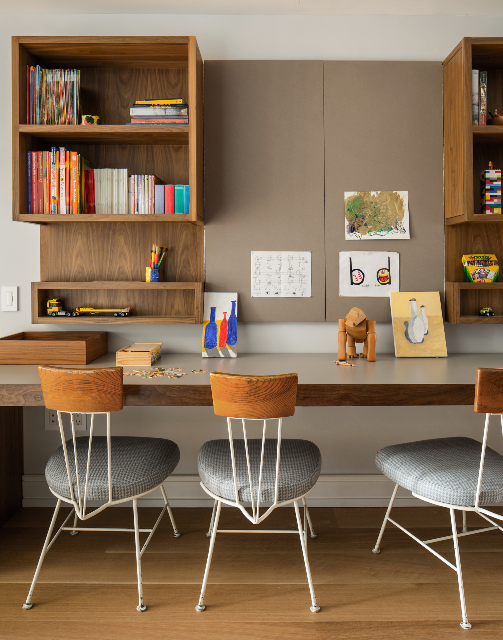 Wall cabinet with study table store