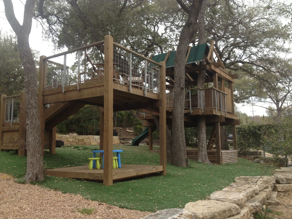 Prefab and contstructed playscape on Artificlal Turf - Contemporary ...