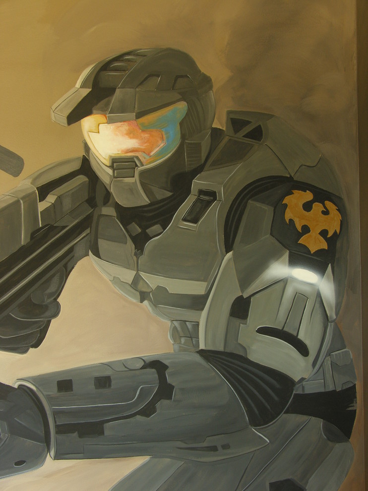 Teenage game room - Eclectic - Kids - Portland - by Portland Murals | Houzz