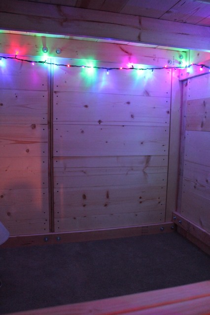 The Bed Fort - Built From Queen Loft Bed Plans - Rustic - Kids ...