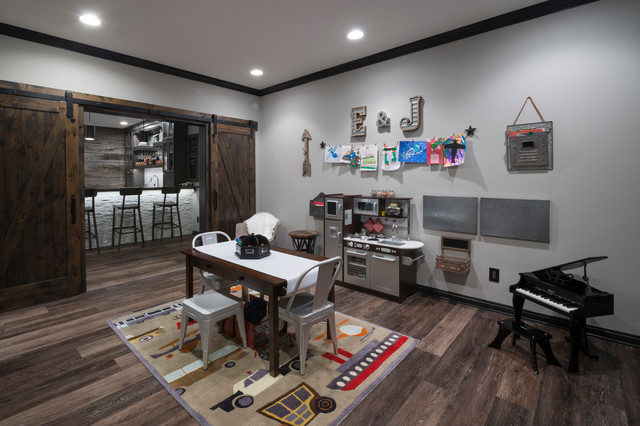 Zionsville, Indiana Basement Remodel - Rustic - Kids - Indianapolis ...