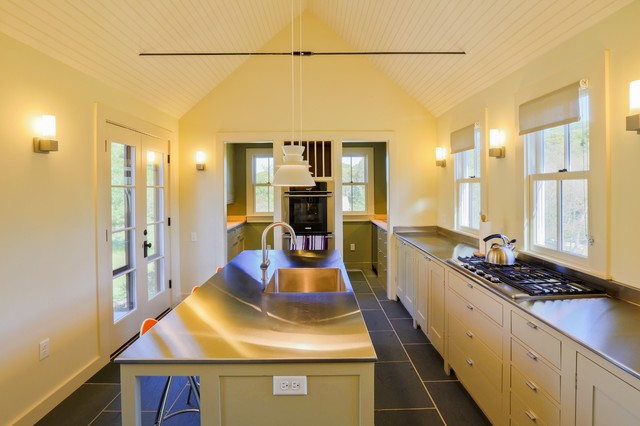 1800 historic cottage restoration and guest cottage - Kitchen - Boston ...