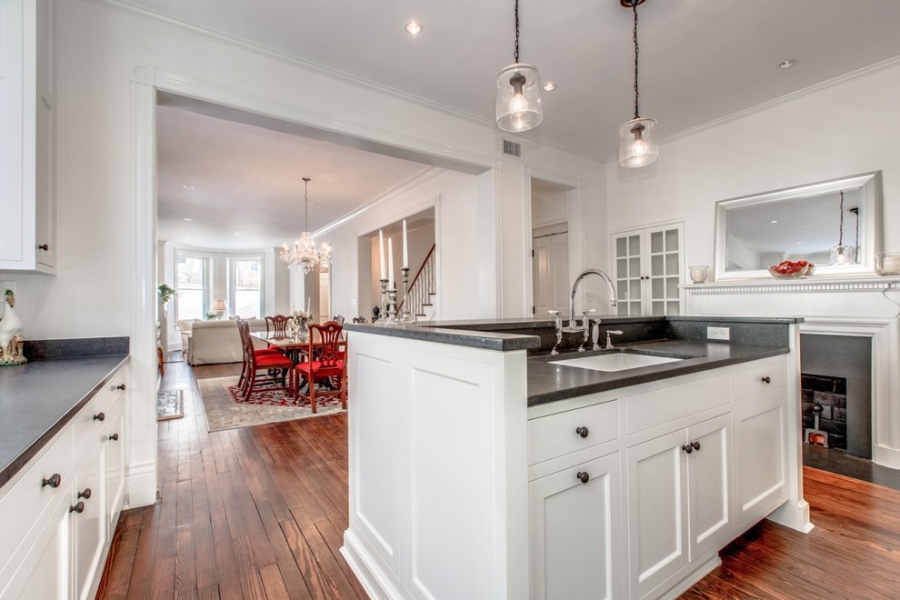 1890 Semi Detached Victorian with Carriage House Connected by Enclosed ...