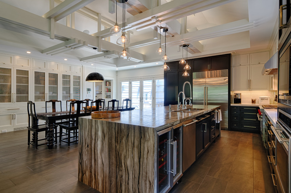1920's Colonial Renovation in Greenwich, CT - Transitional - Kitchen ...