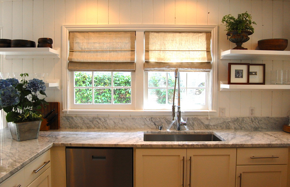 1925 Newport Beach Cottage Kitchen - Beach Style - Kitchen - Orange ...