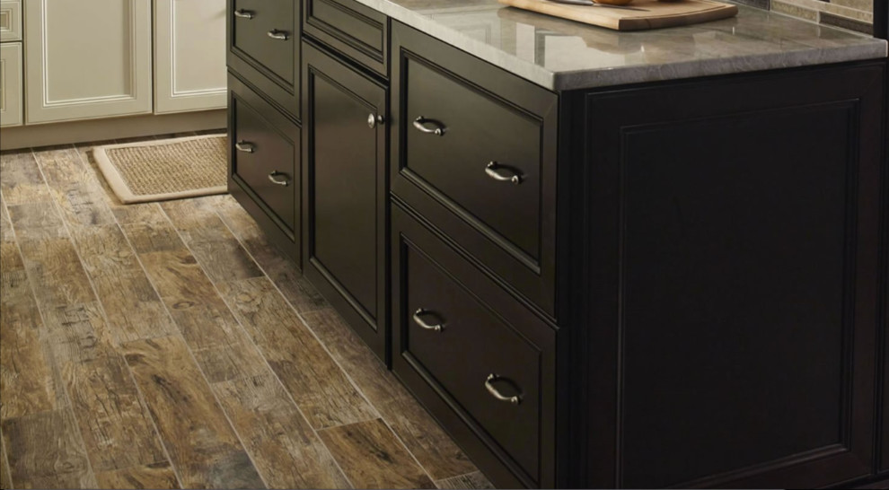 $2.20SF Natural 6x24" Wood Look Porcelain Tile - Traditional - Kitchen ...