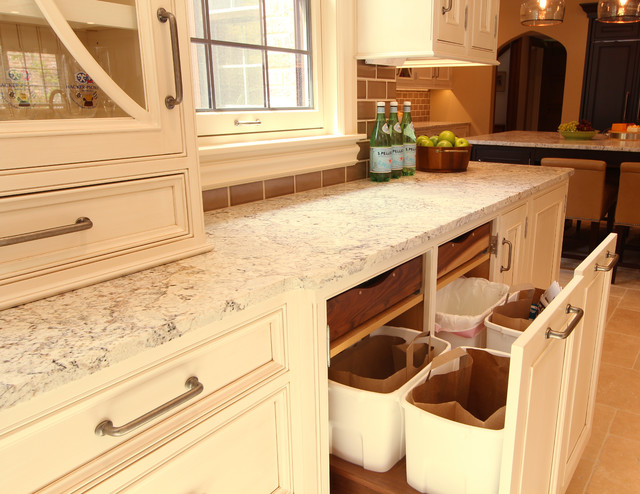 2 Double Trash Pullouts for Recycling Center - Classique - Cuisine ...