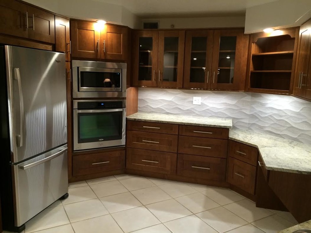 3 Dimensional Backsplash - Contemporary - Kitchen - Orlando - by CWW ...