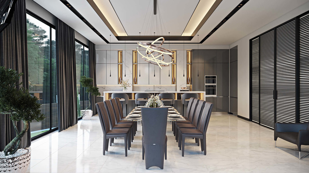 3D Interior Visualization For A Stupendous Kitchen Studio Design ...