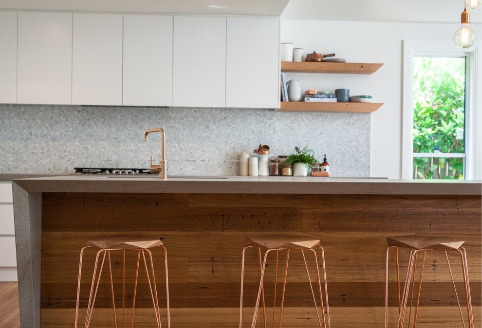 60mm Mitred Strato Dekton - Modern - Kitchen - Sydney - by Edstein ...