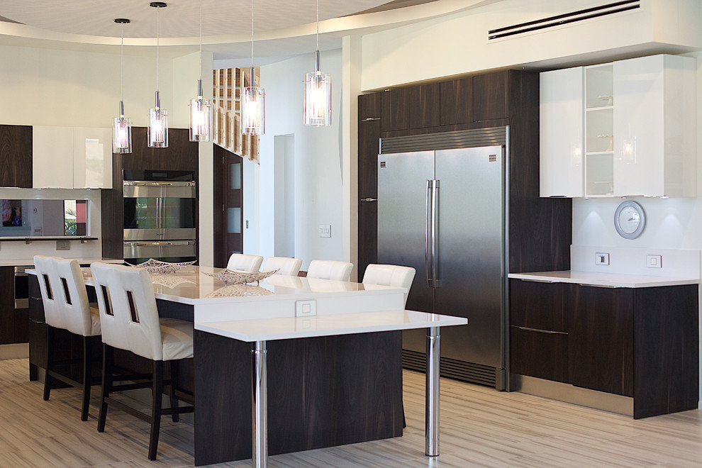 64" FRIDGE FREEZER & 2ND DISHWASHER - Modern - Kitchen - Miami - by ...