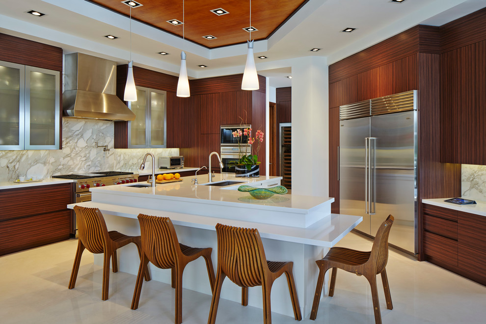 A Contemporary Estate with a Brazilian Feel - Contemporary - Kitchen ...