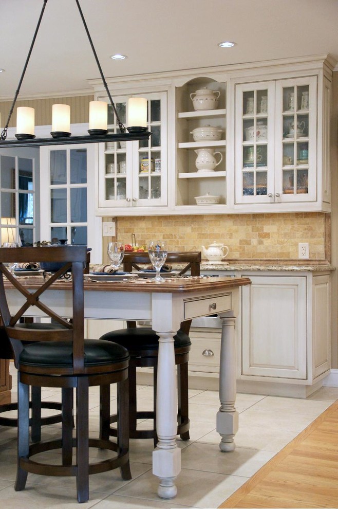 A country kitchen with all the modern conveniences! - Traditional ...