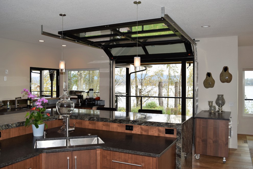 A garage door in the kitchen? Absolutely!! - Contemporary - Kitchen ...
