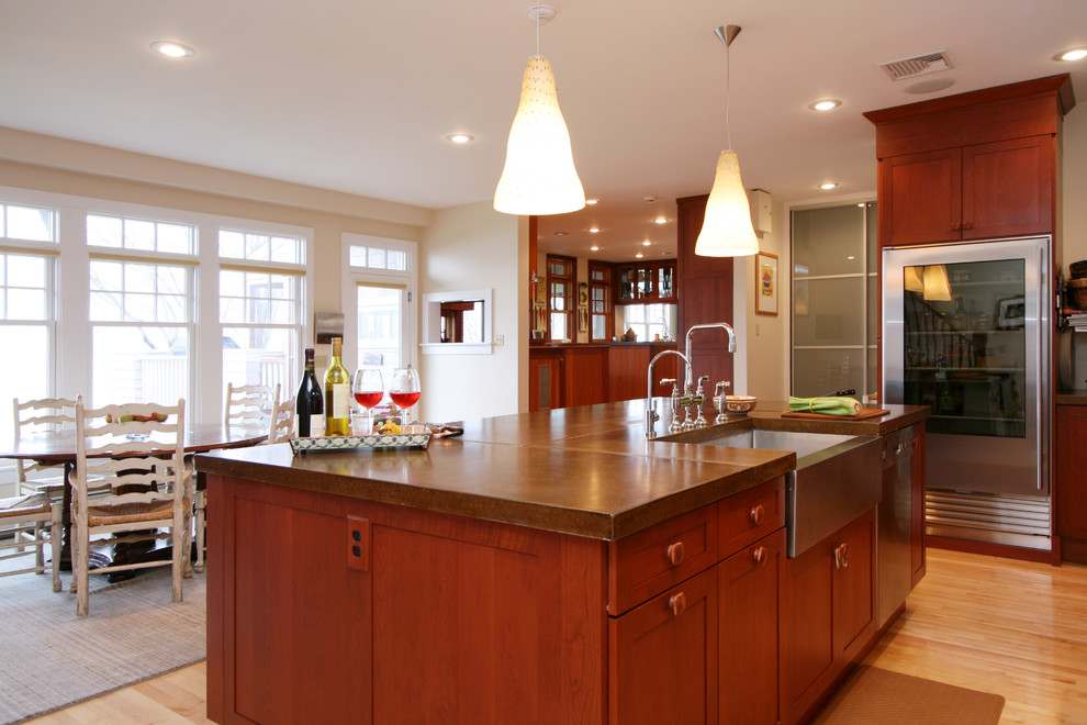 A Kitchen for Entertaining in Portsmouth - Transitional - Kitchen ...