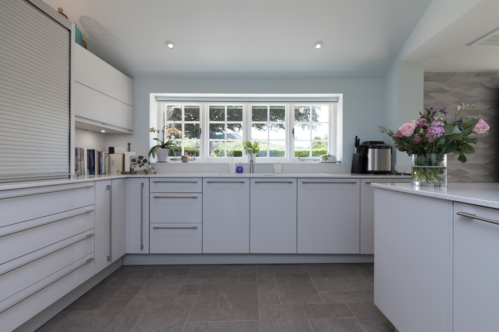 A modern kitchen in a listed Cottage - Modern - Kitchen - Hampshire ...