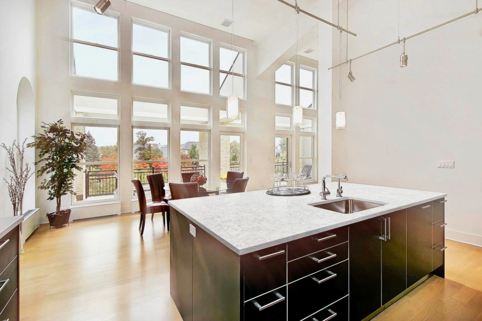 A Modern Kitchen with Spectrum Quartz Countertops - Contemporary ...