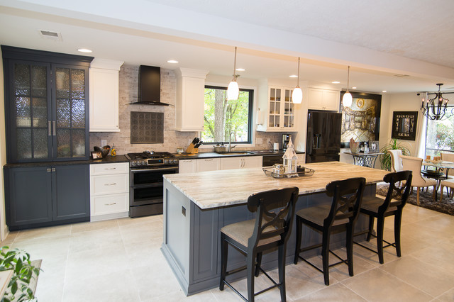 A New Open Plan Modern Kitchen and Living Room - Classique Chic ...