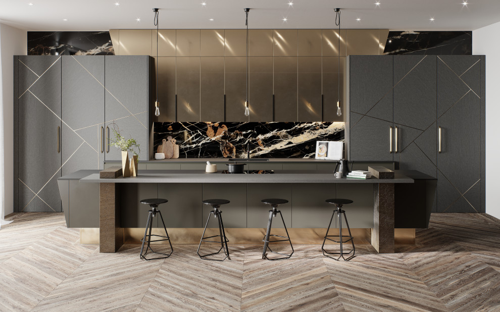 A Statement Luxury Kitchen - Contemporary - Kitchen - London - by ...