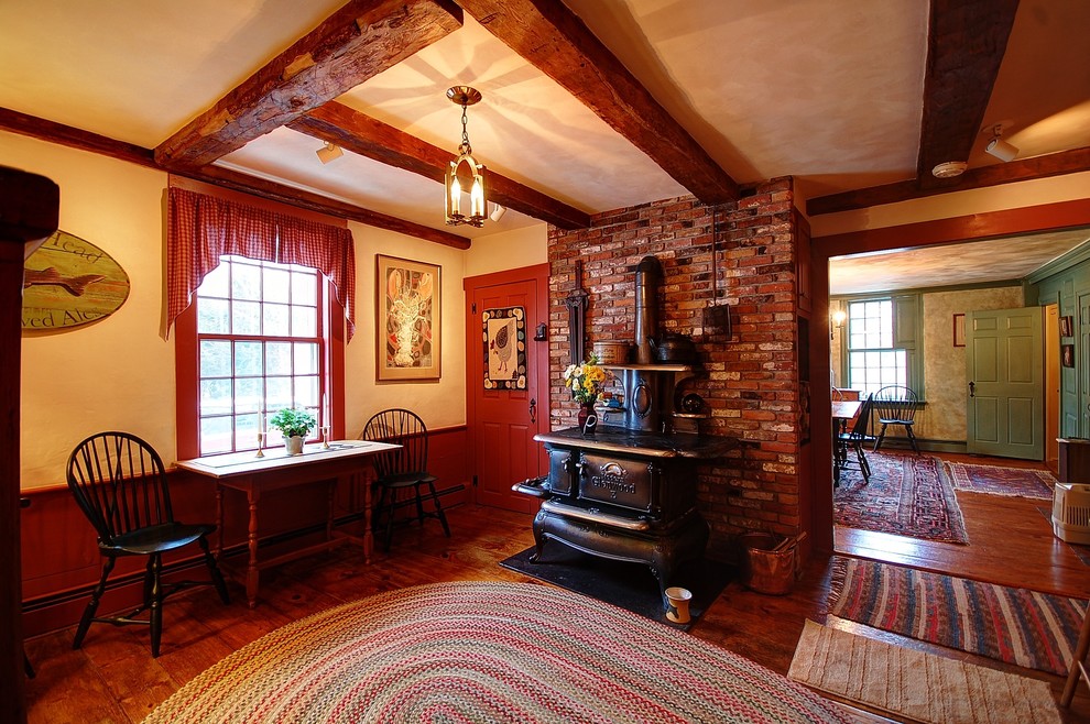 A Stunning Restored 1795 Twin Chimney Colonial - Traditional - Kitchen ...