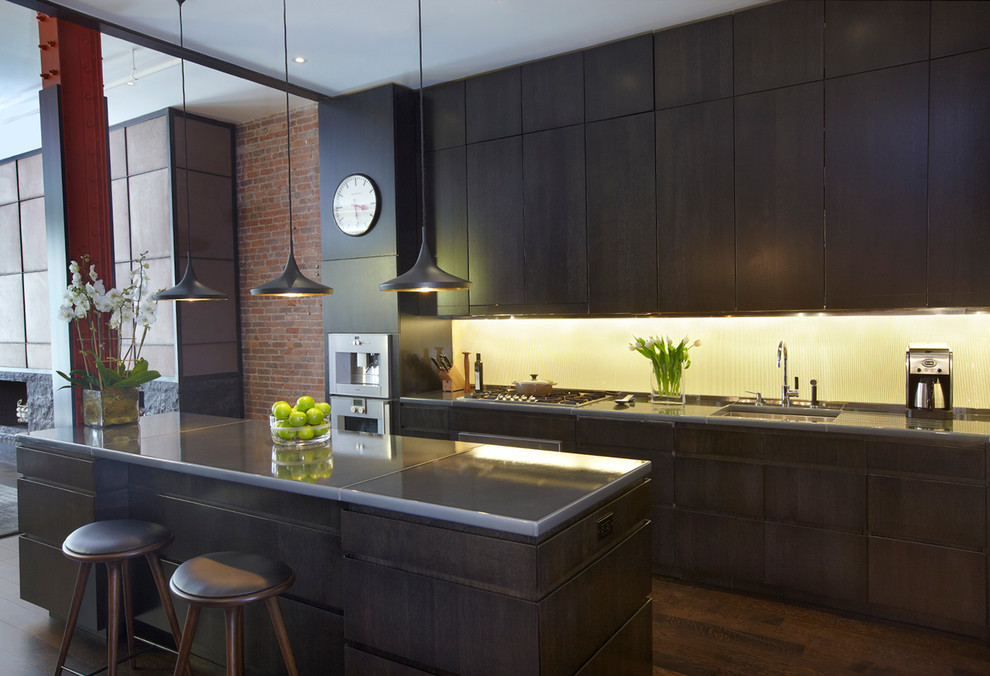 A Tribeca Loft - Industrial - Kitchen - New York - by Scarpidis Design ...