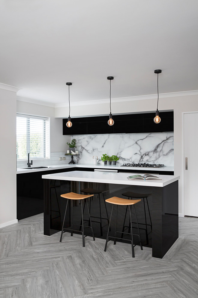 Acrylic Black Gloss Kitchen - Modern - Kitchen - Christchurch - by ...