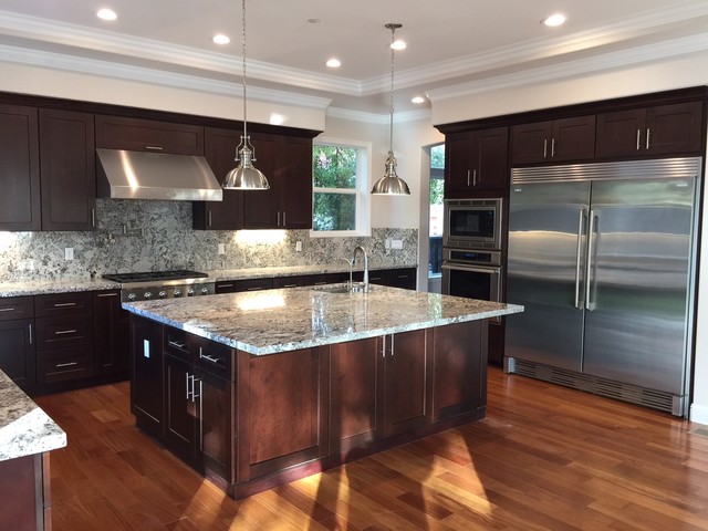 Adam's New Kitchen - Java Maple Shaker Cabinet - Modern - Kitchen - San ...