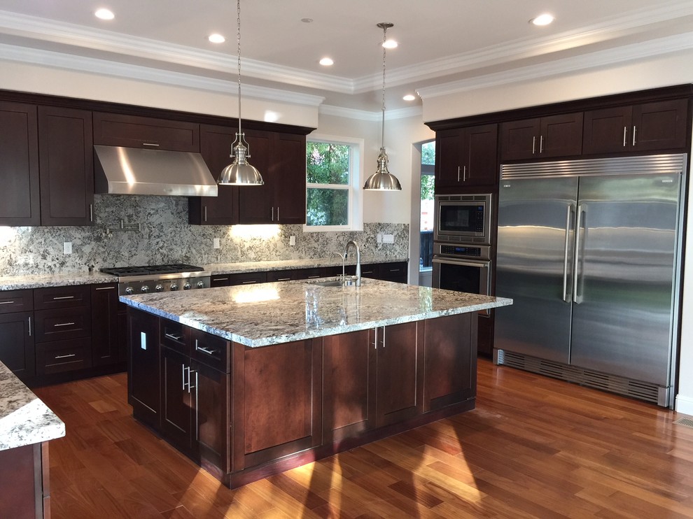 Adam's New Kitchen - Java Maple Shaker Cabinet - Modern - Kitchen - San Francisco - by ZMC ...