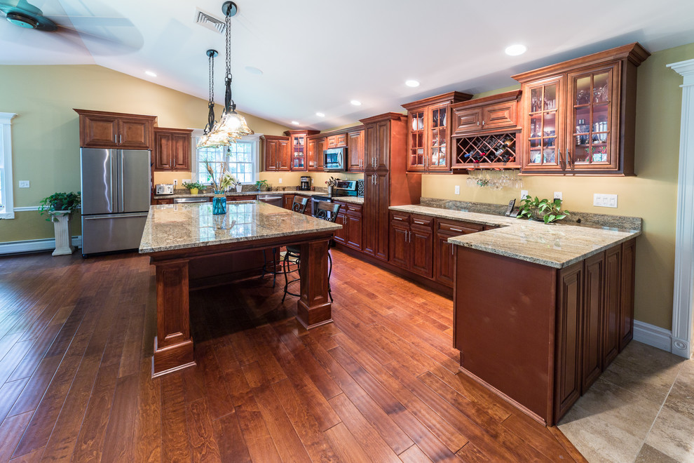 African Rainbow Granite Kitchen - Traditional - Kitchen - Boston - by ...