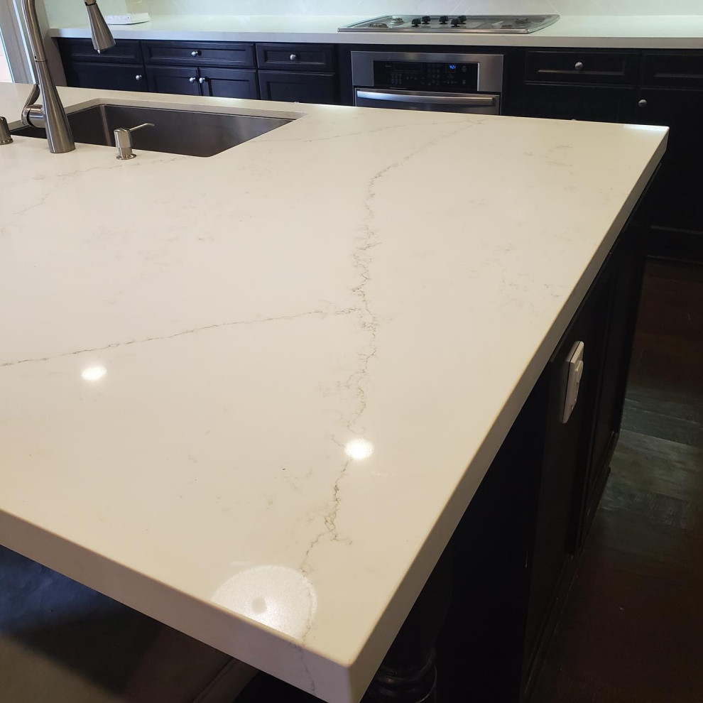 Alabaster White - Contemporary - Kitchen - San Diego - by Giza Granite ...