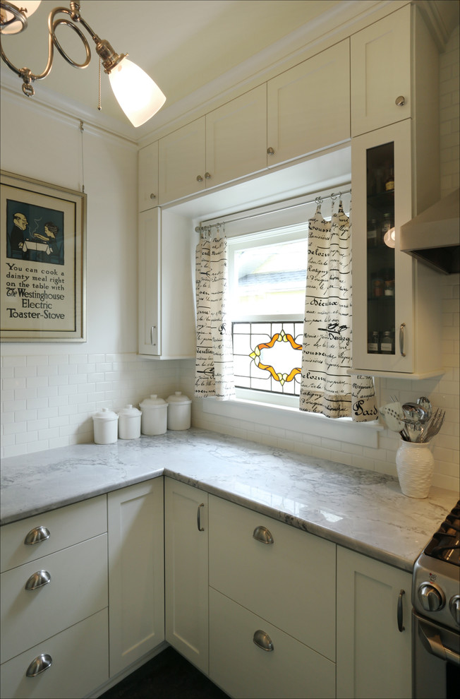 Alameda Kitchen Remodel Black and White Finishes - Transitional ...
