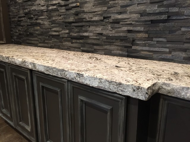 Alaska White Kitchen Countertop in Houston - Rustic - Kitchen - Houston ...