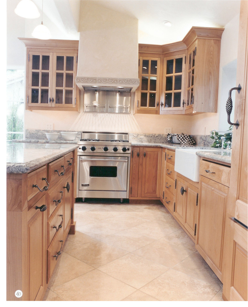 Alder flush inset cabinets in Carmel - Traditional - Kitchen - San ...