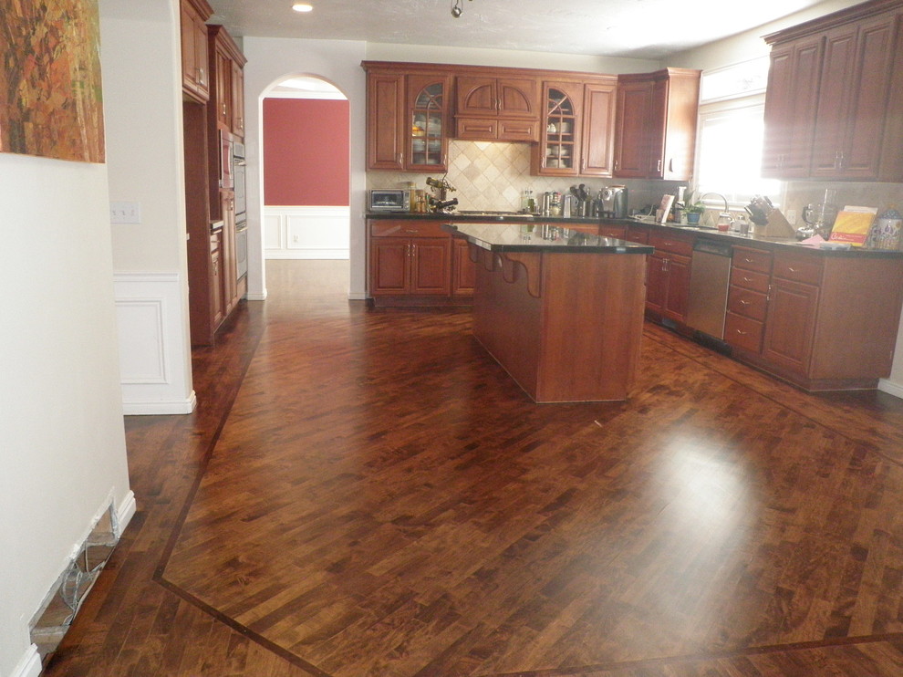 Allison's Maple Floor Refinish - Traditional - Kitchen - Salt Lake City ...