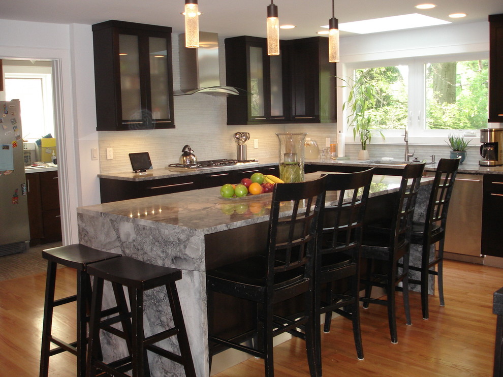 Alpine White granite - Contemporary - Kitchen - New York - by Rocky ...