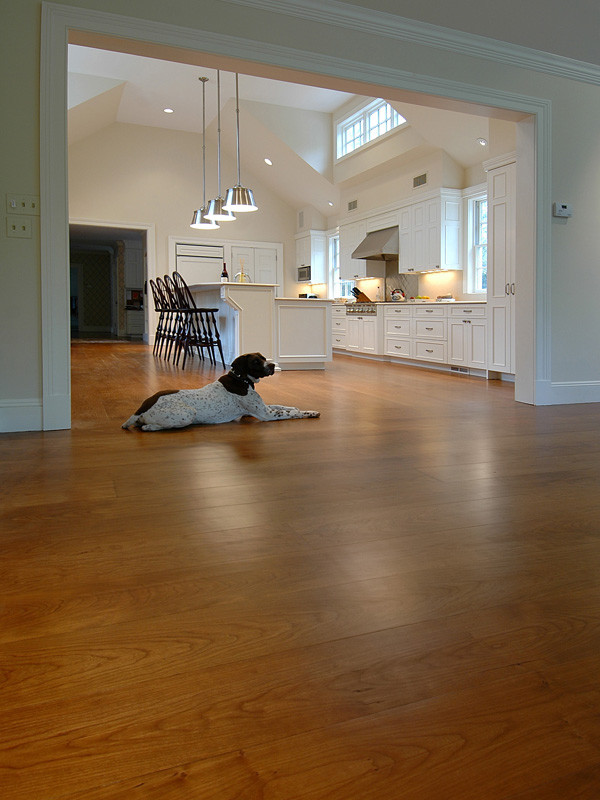 American Cherry Wide Plank - Transitional - Kitchen - New York - by ...