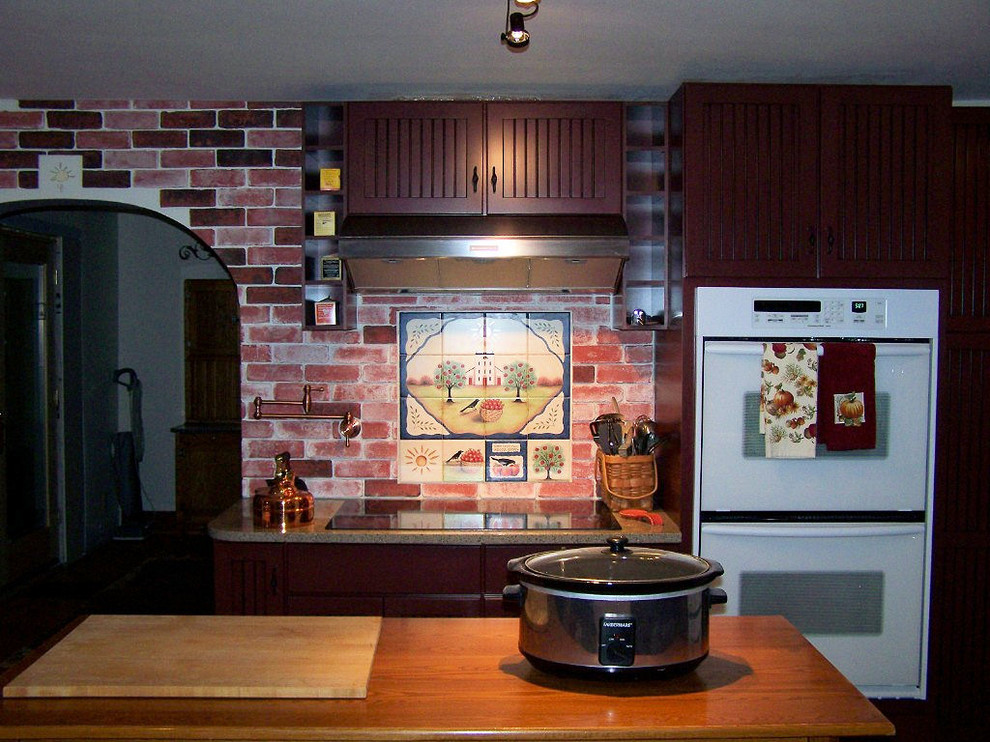 "American Folk Art Style" kitchen backsplash tile mural & accent tiles ...