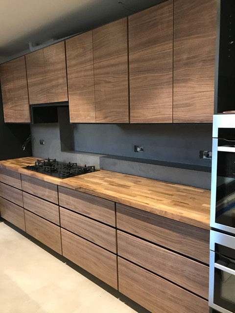 American Walnut Bespoke Kitchen - Modern - Kitchen - London - by Newton ...